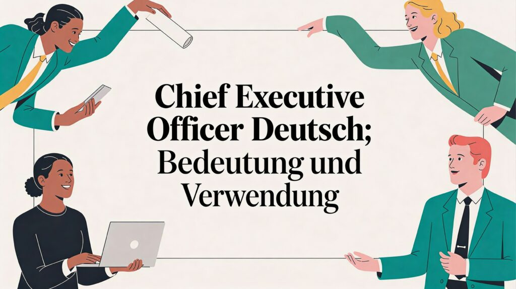 Chief Executive Officer auf Deutsch: Bedeutung & richtige Verwendung